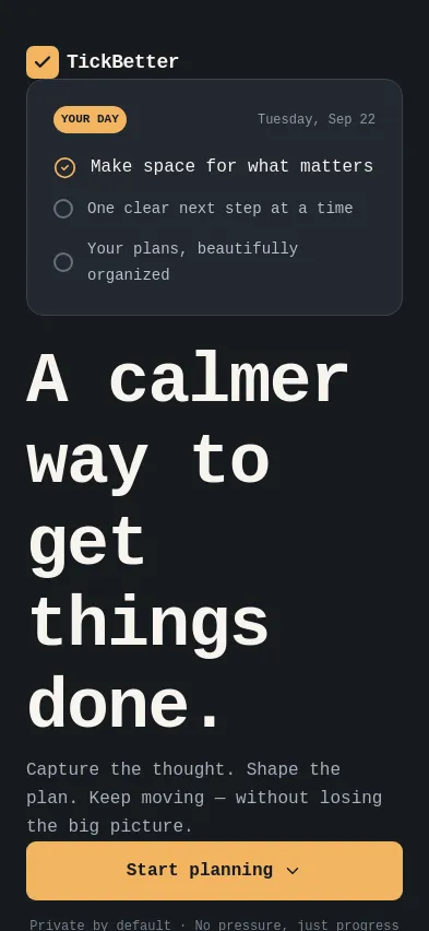 TickBetter To-Do App