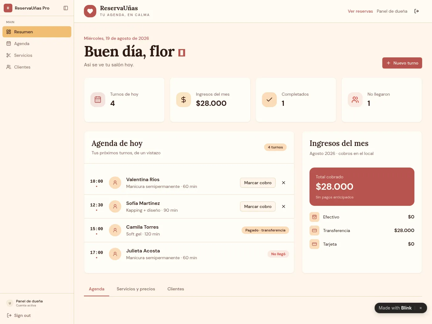 ReservaUñas Pro