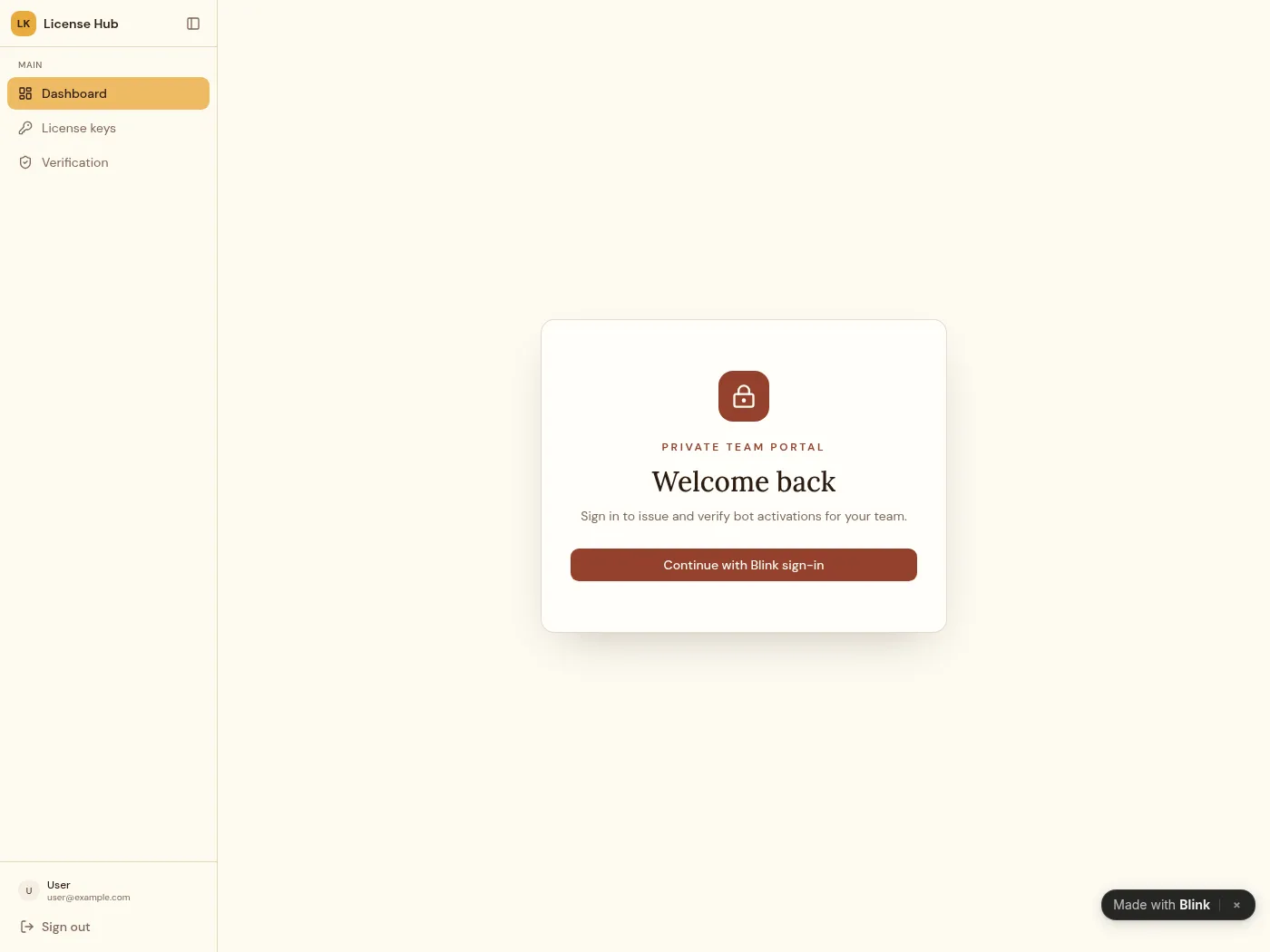 LicenseKey Bot Portal