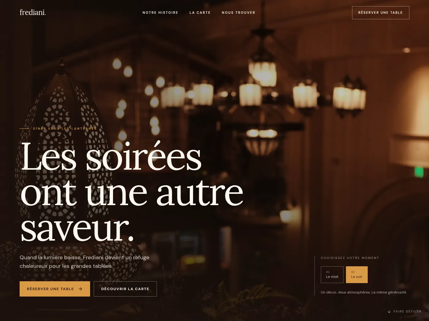 Frediani Restaurant Site