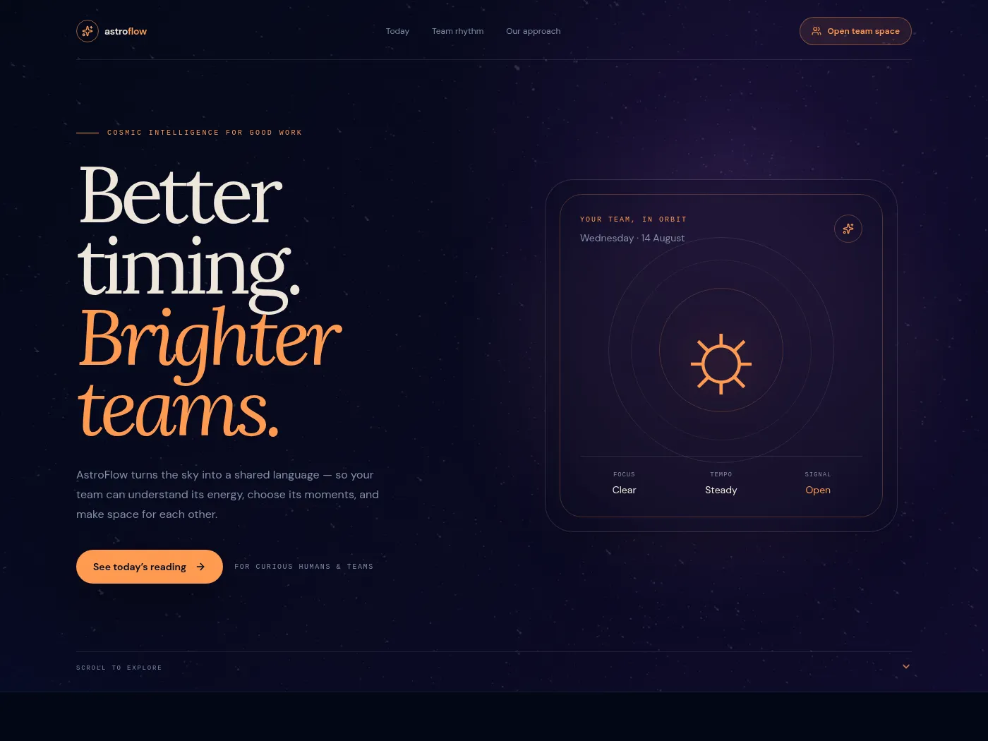 AstroFlow Web App