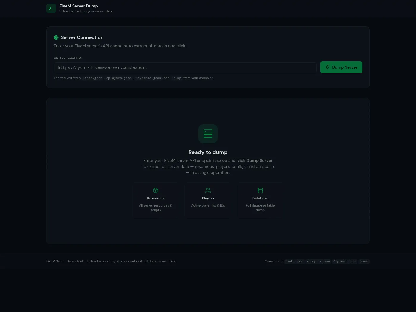 FiveM Server Dump Tool