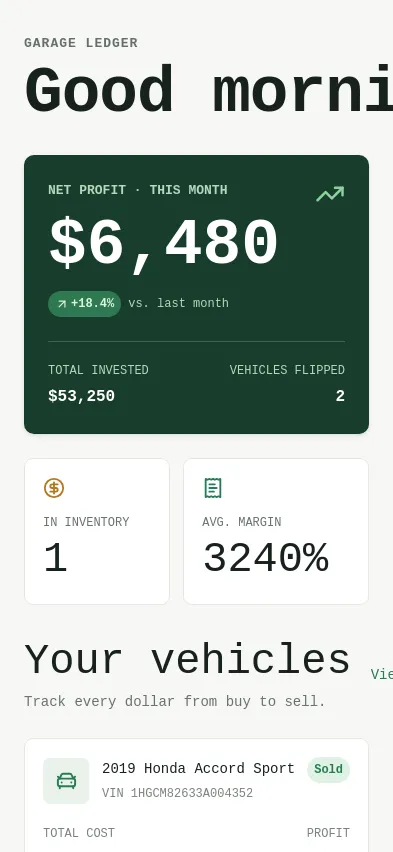 VIN Profit Tracker
