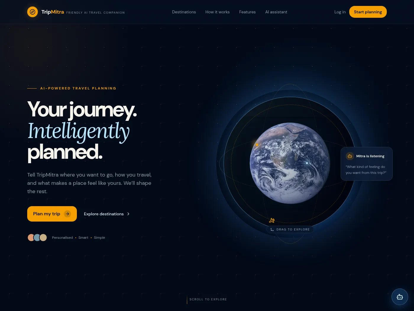 TripMitra 3D AI Travel App