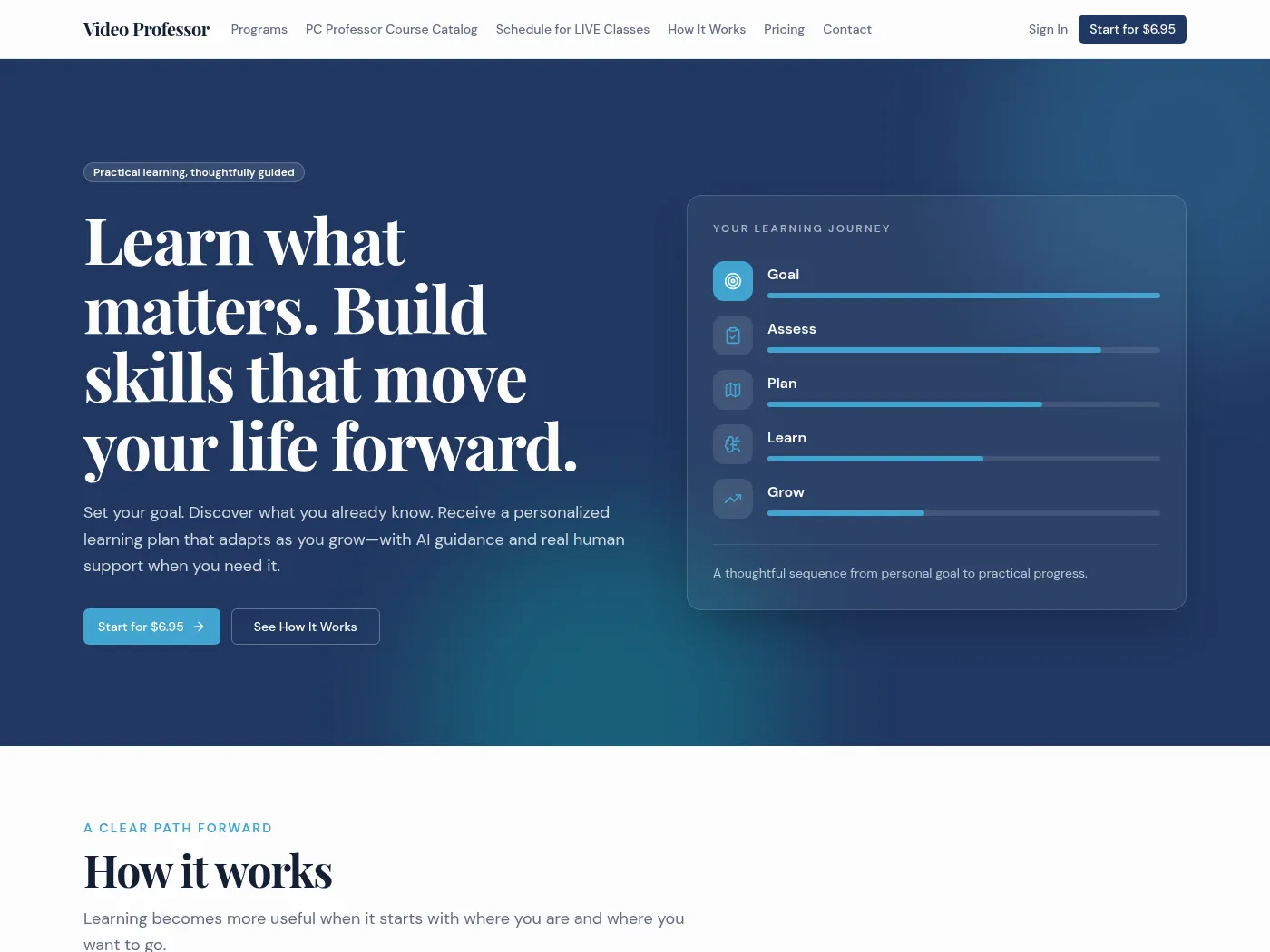 Video Professor Learning Platform