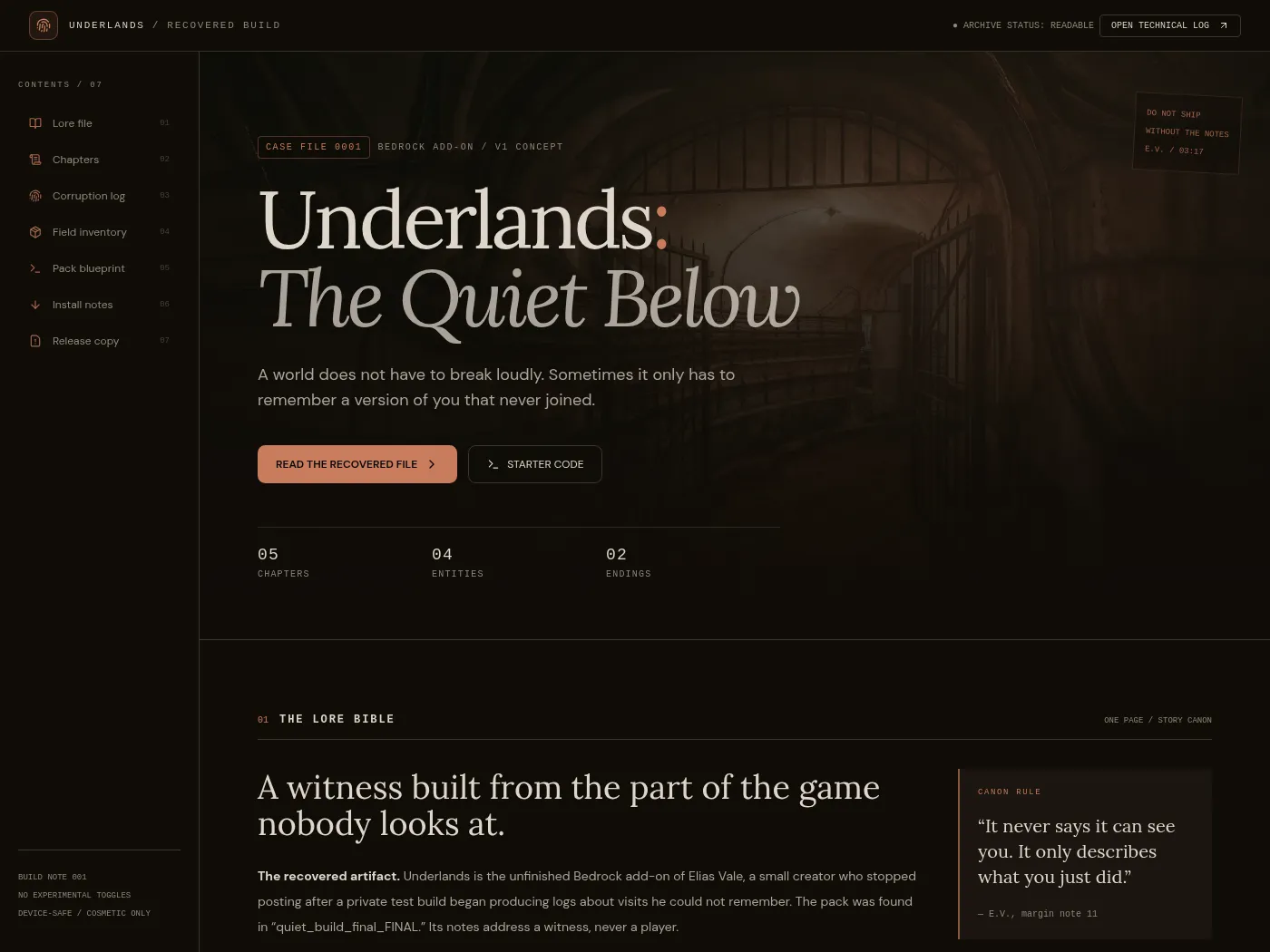 Underlands Cursed Add-On