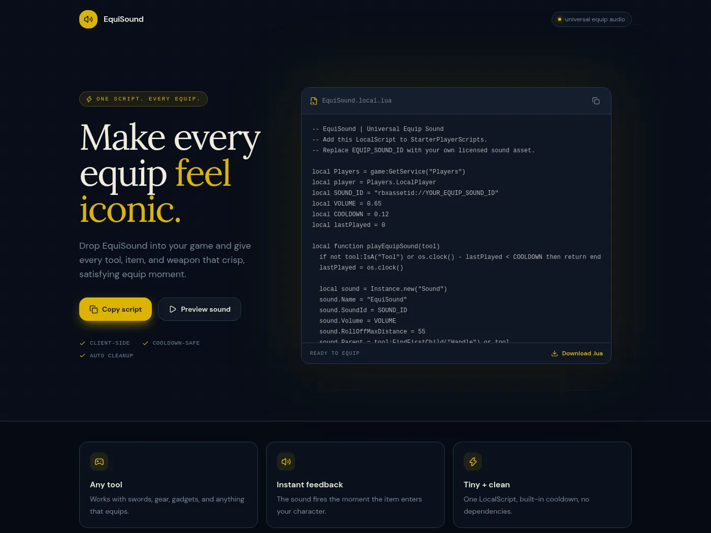 EquiSound Script