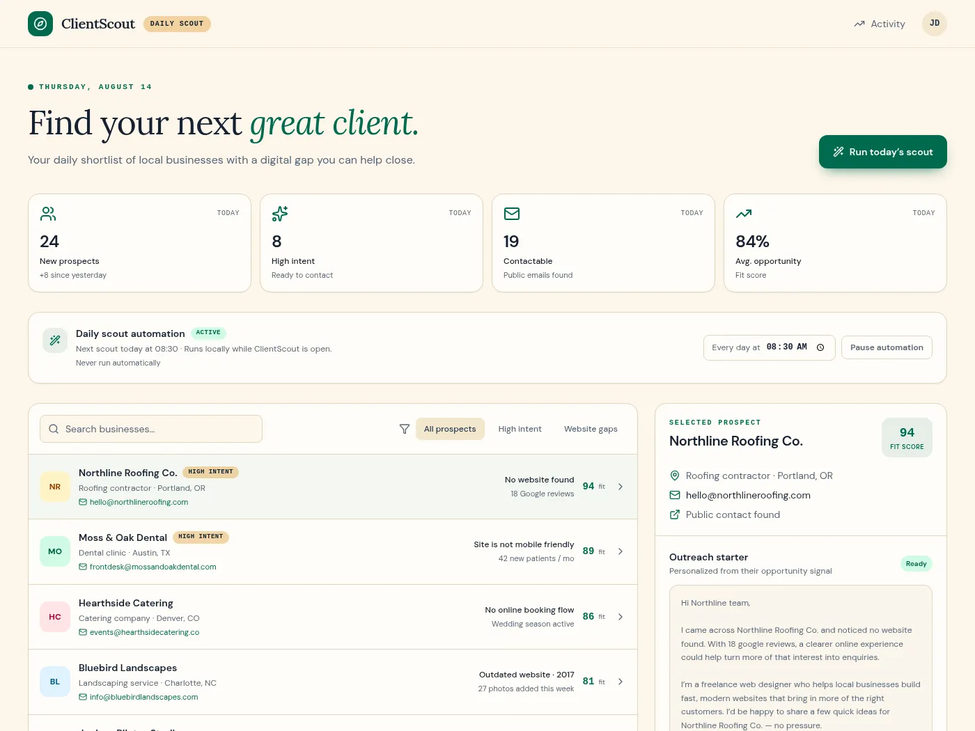 ClientScout Automation