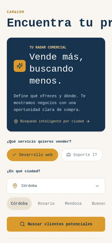 CAM&COM Client Finder