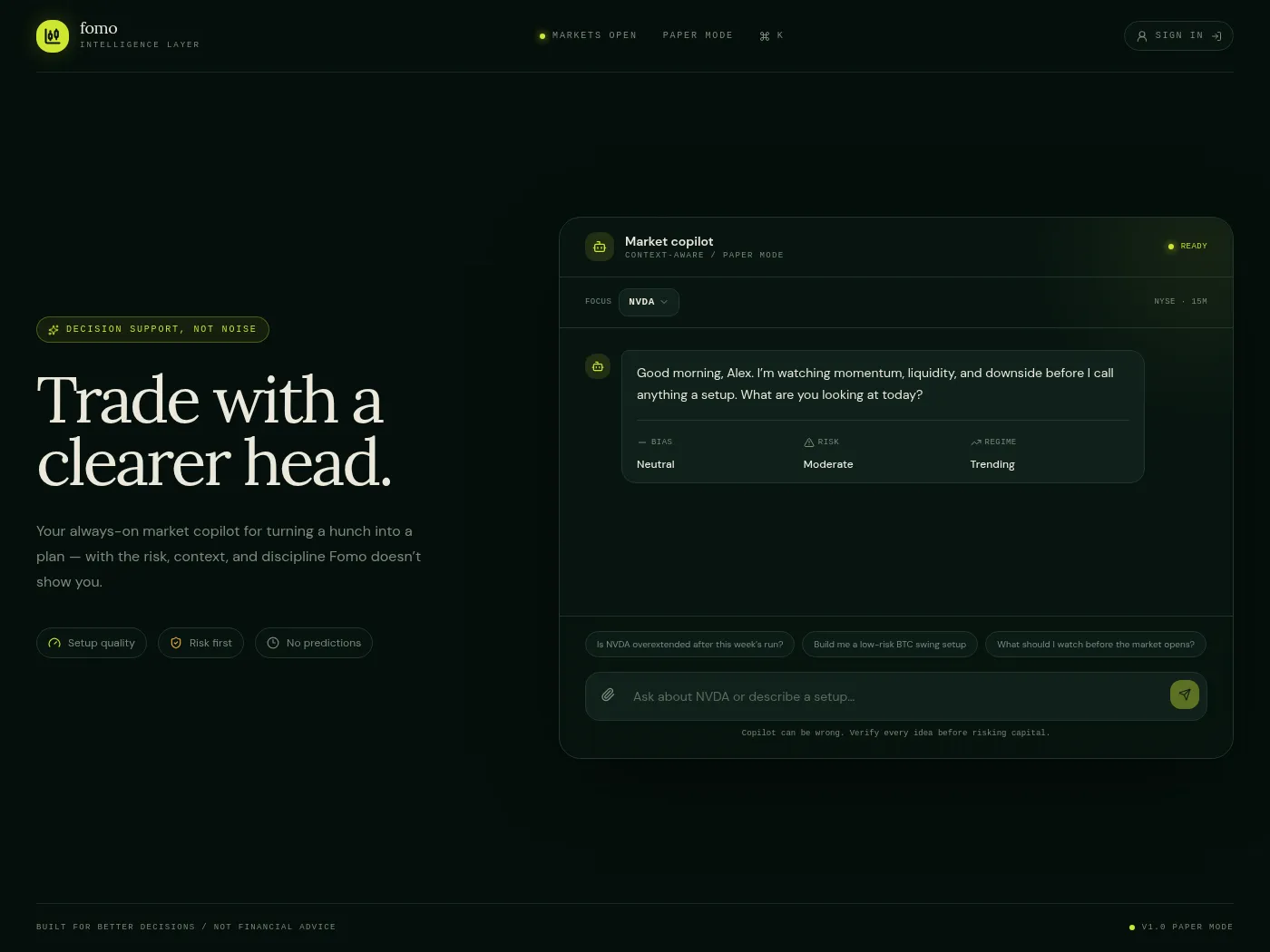 Fomo AI Trading Assistant