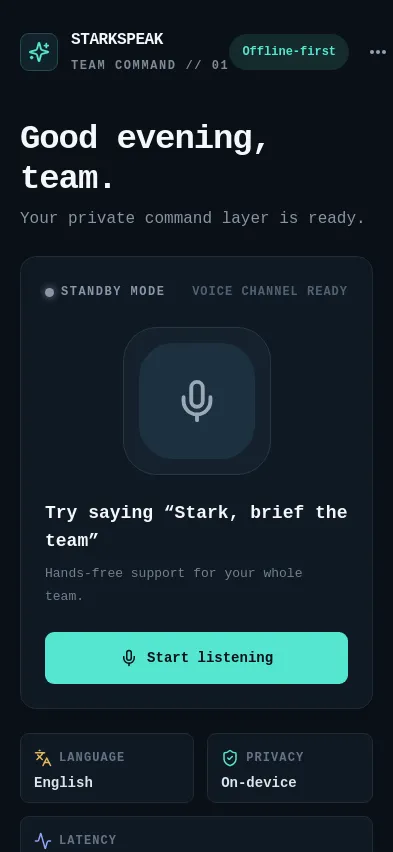 StarkSpeak Assistant