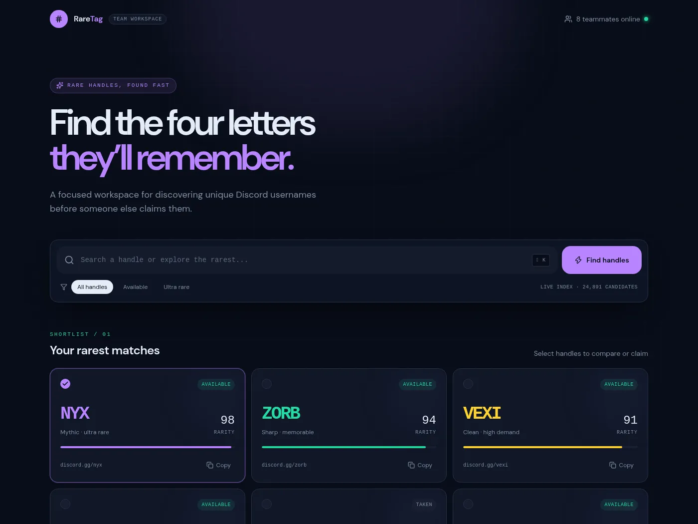 RareTag Discord Finder