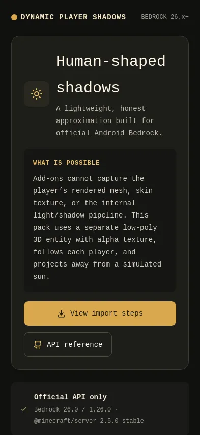 Dynamic Player Shadows
