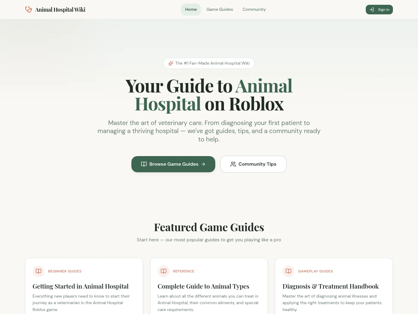 Animal Hospital Wiki Hub