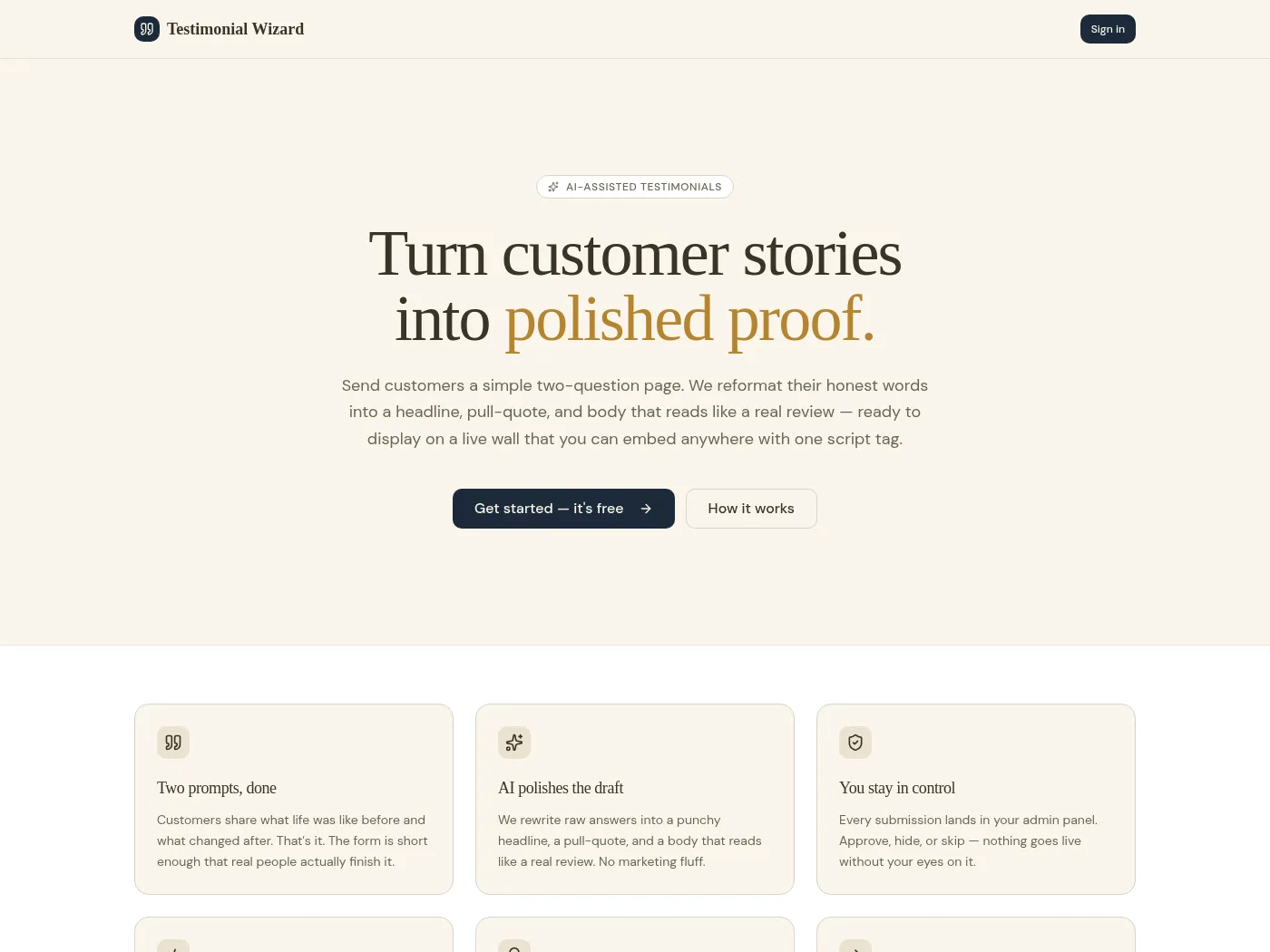 Testimonial Wizard