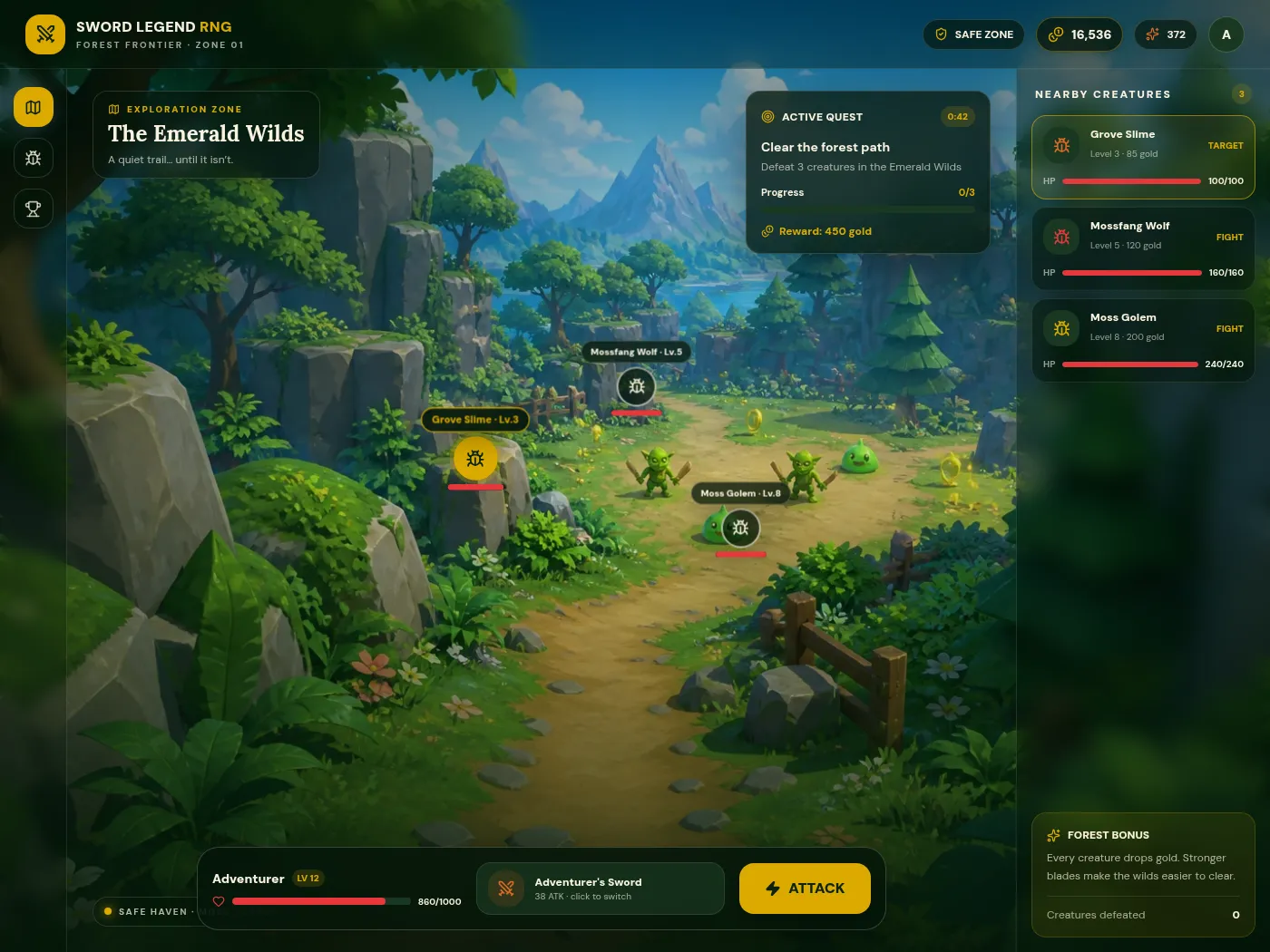 Sword Legend RNG Map