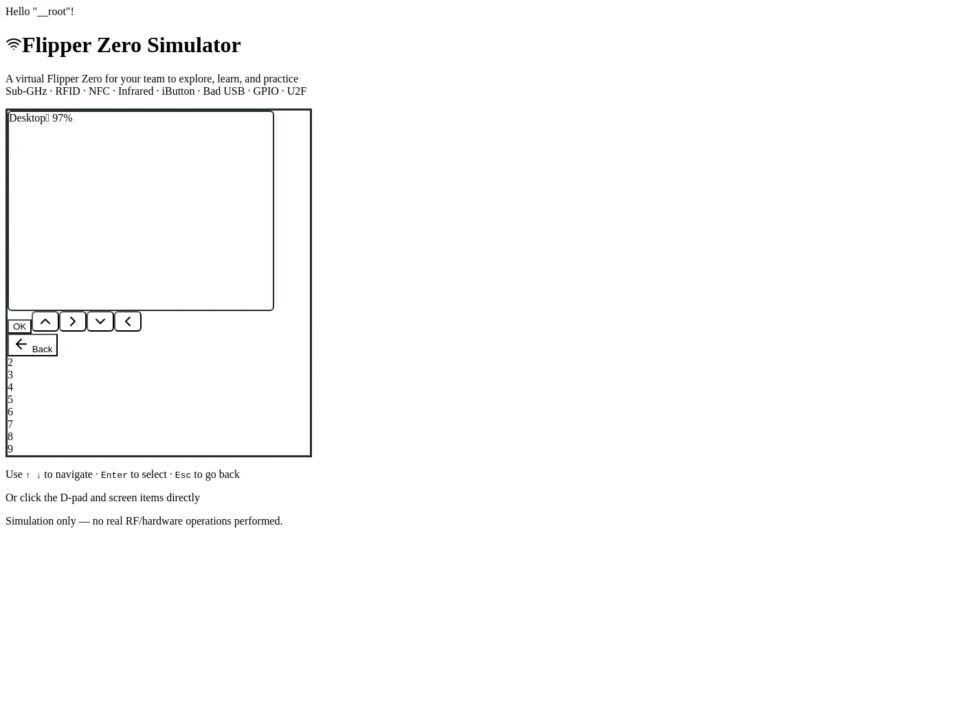 Flipper Zero Web Simulator