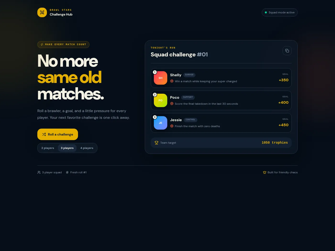 Brawl Stars Challenge Hub