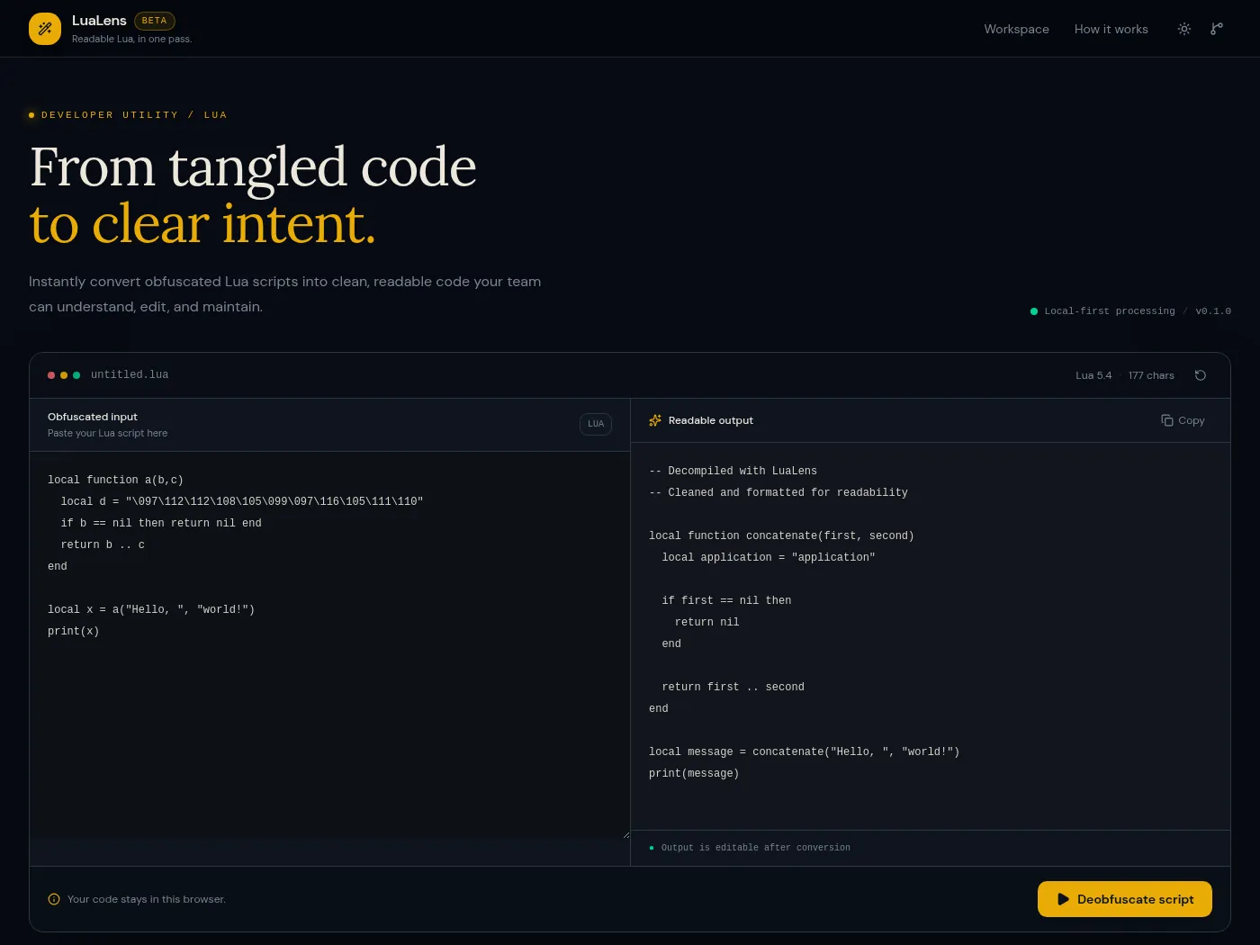 Lua Deobfuscator Tool
