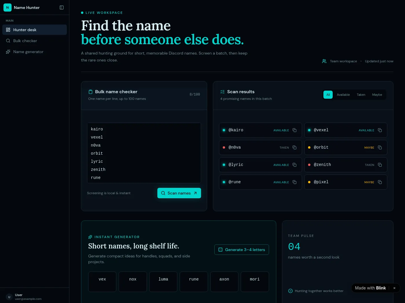 Discord Name Hunter