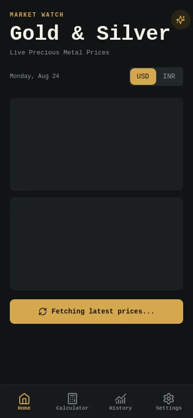 Gold & Silver Live Rates