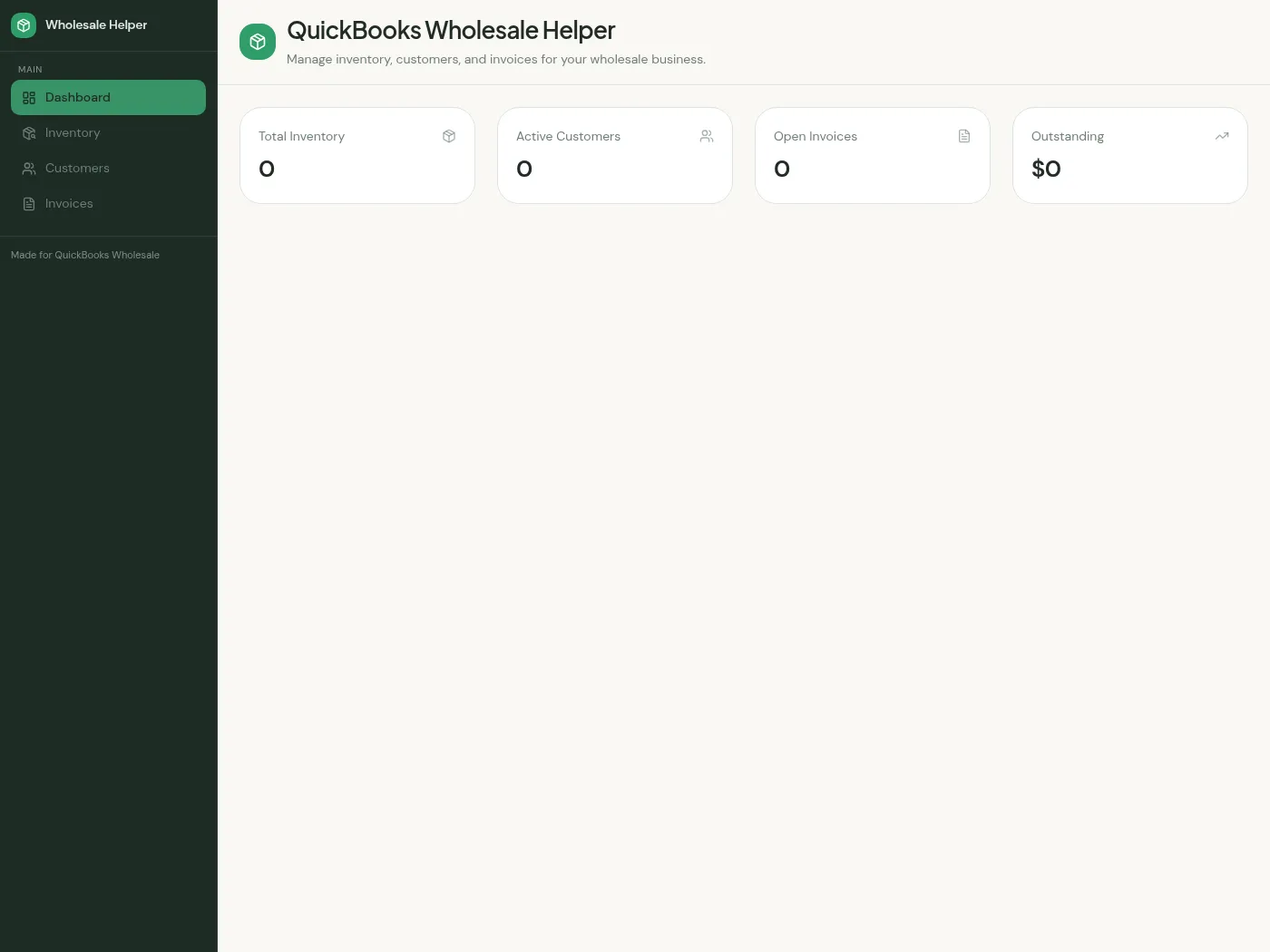 QuickBooks Wholesale Helper