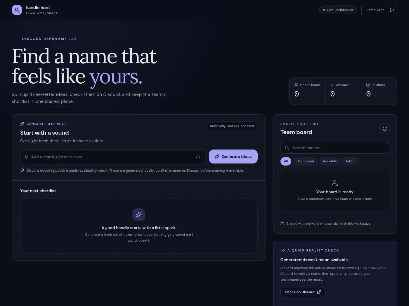 Discord Name Finder