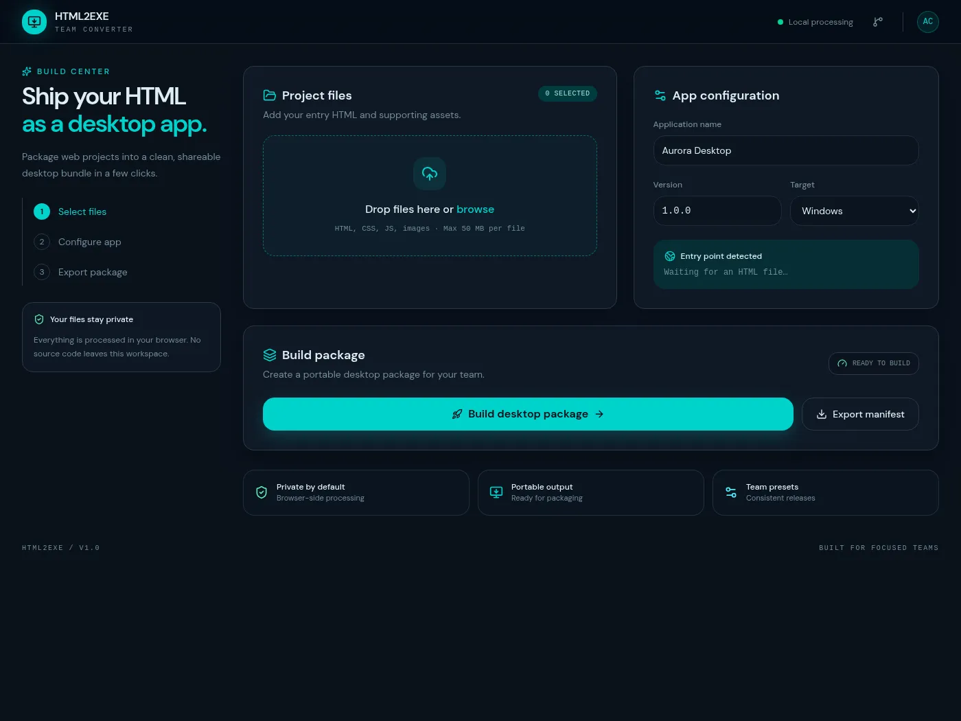 HTML2EXE Converter