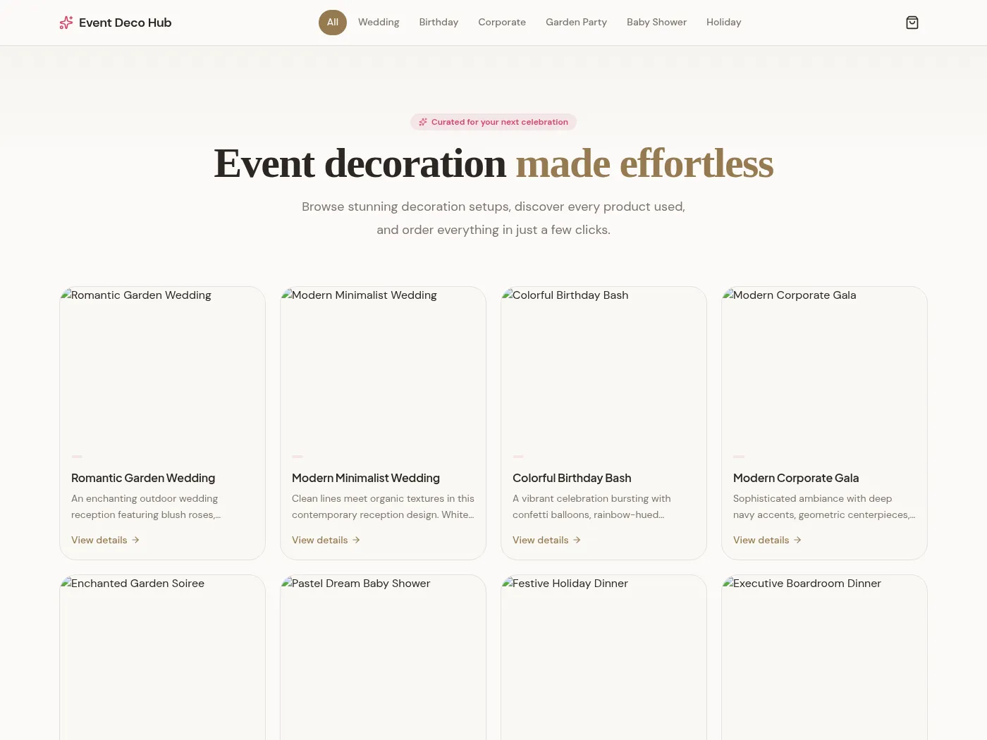 Event Deco Inspiration Hub