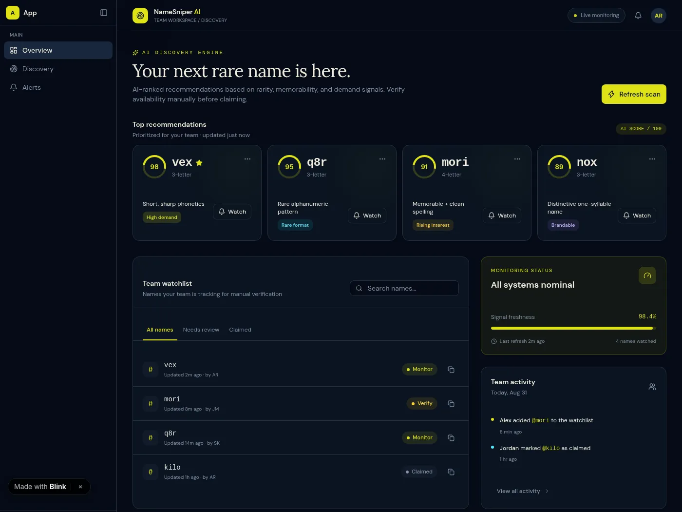 Discord NameSniper AI