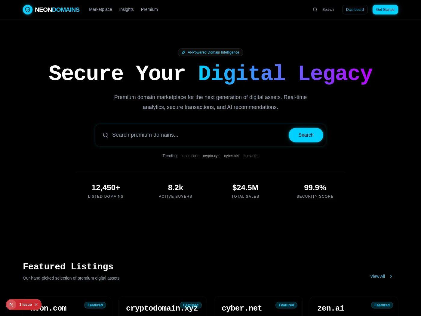 NeonDomains Marketplace