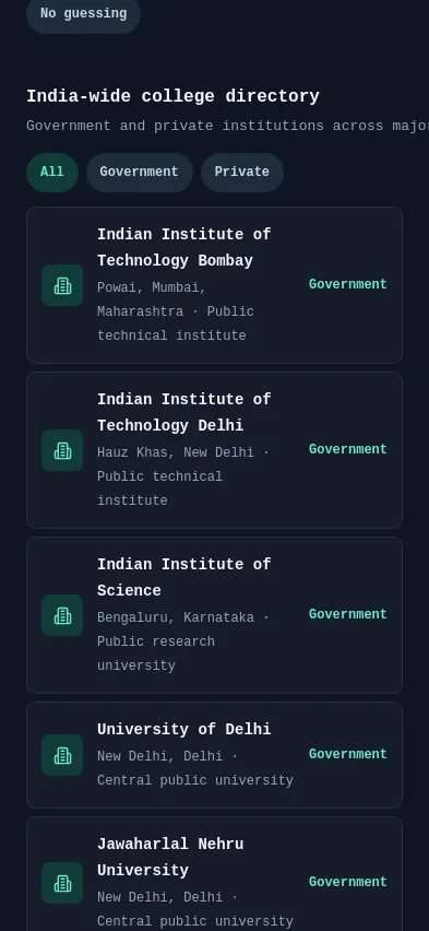 College Insight Explorer