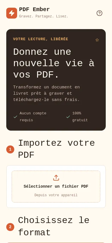 PDF Book Burner App