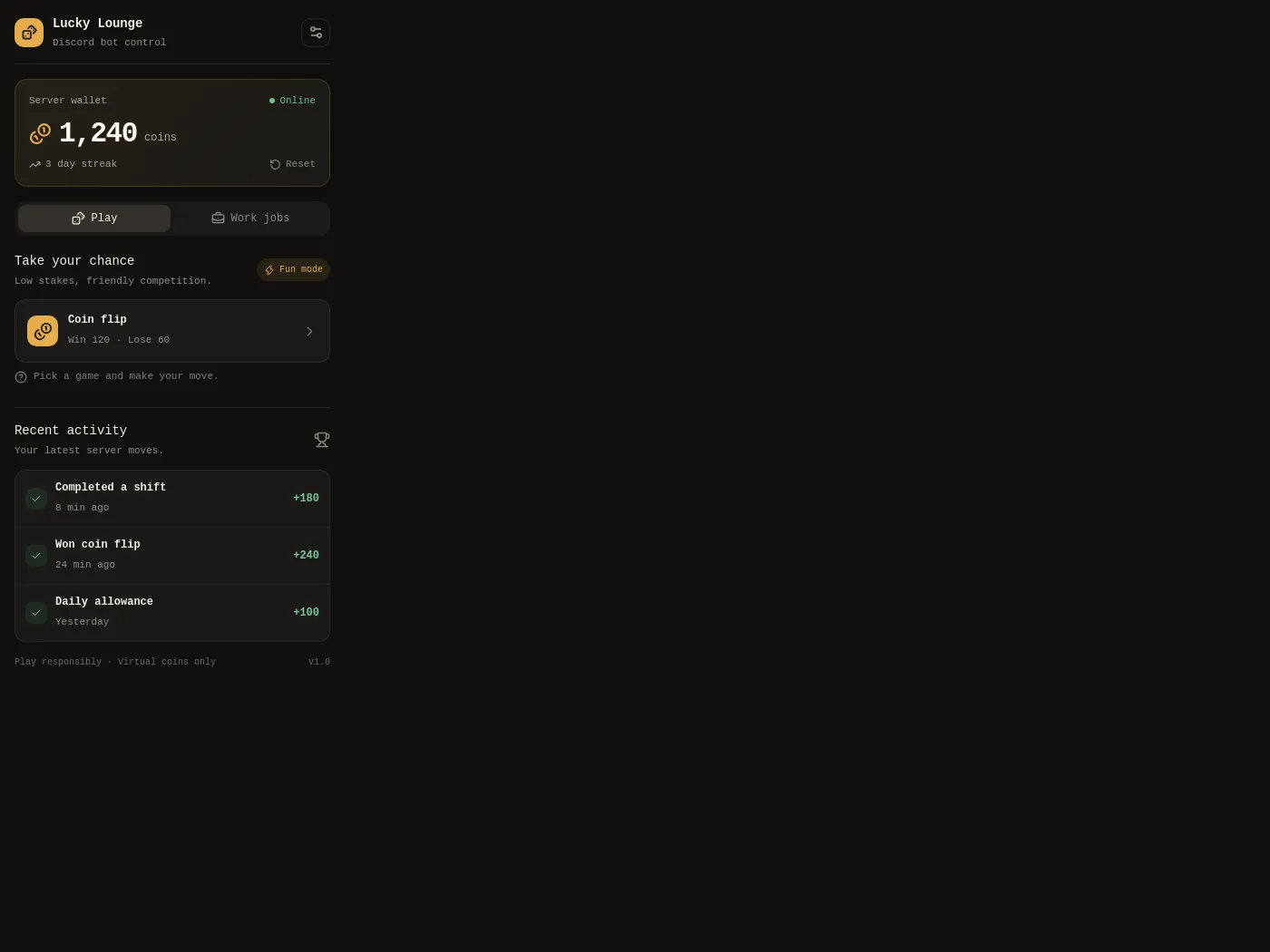 Fun Discord Casino Bot