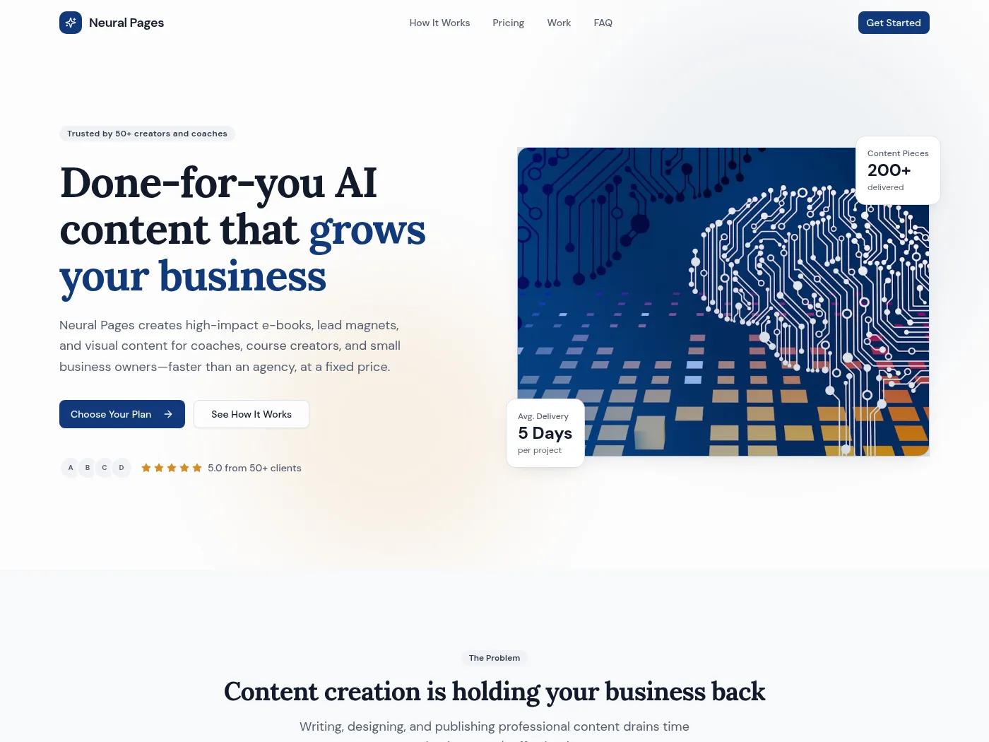 Neural Pages CRO Homepage