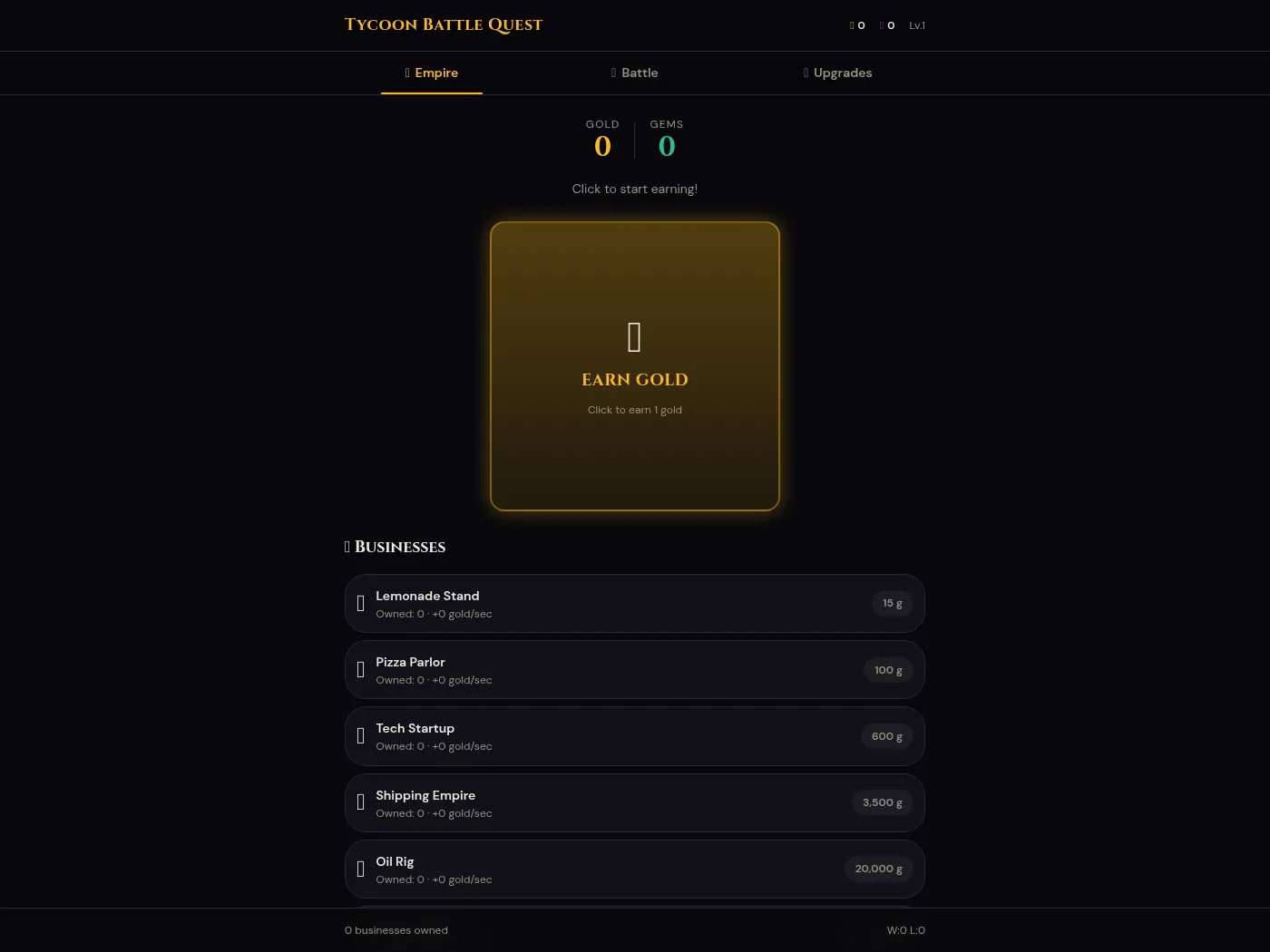 Tycoon Battle Quest