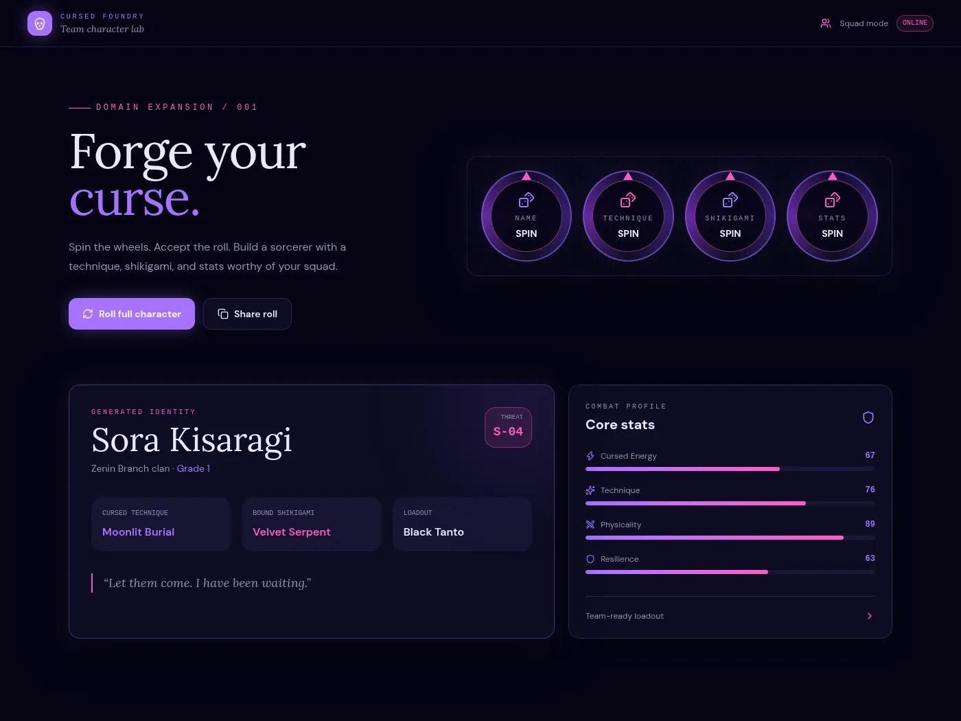 JJK Character Builder