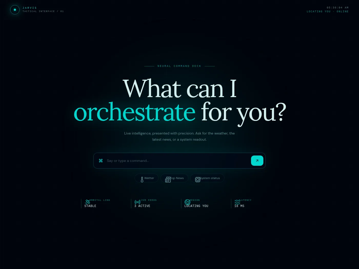 Jarvis Hollywood Dashboard