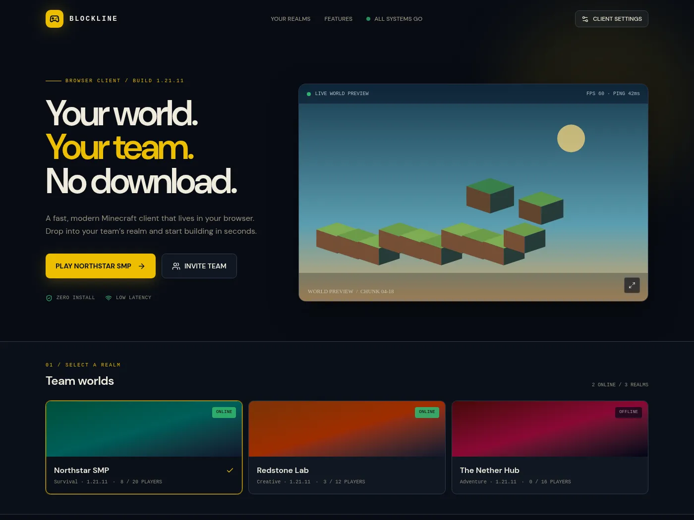 Minecraft Web Client