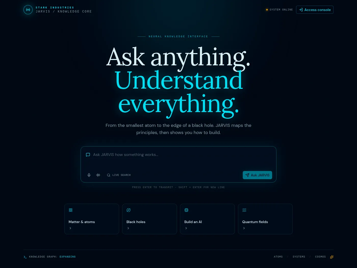 Jarvis Knowledge App