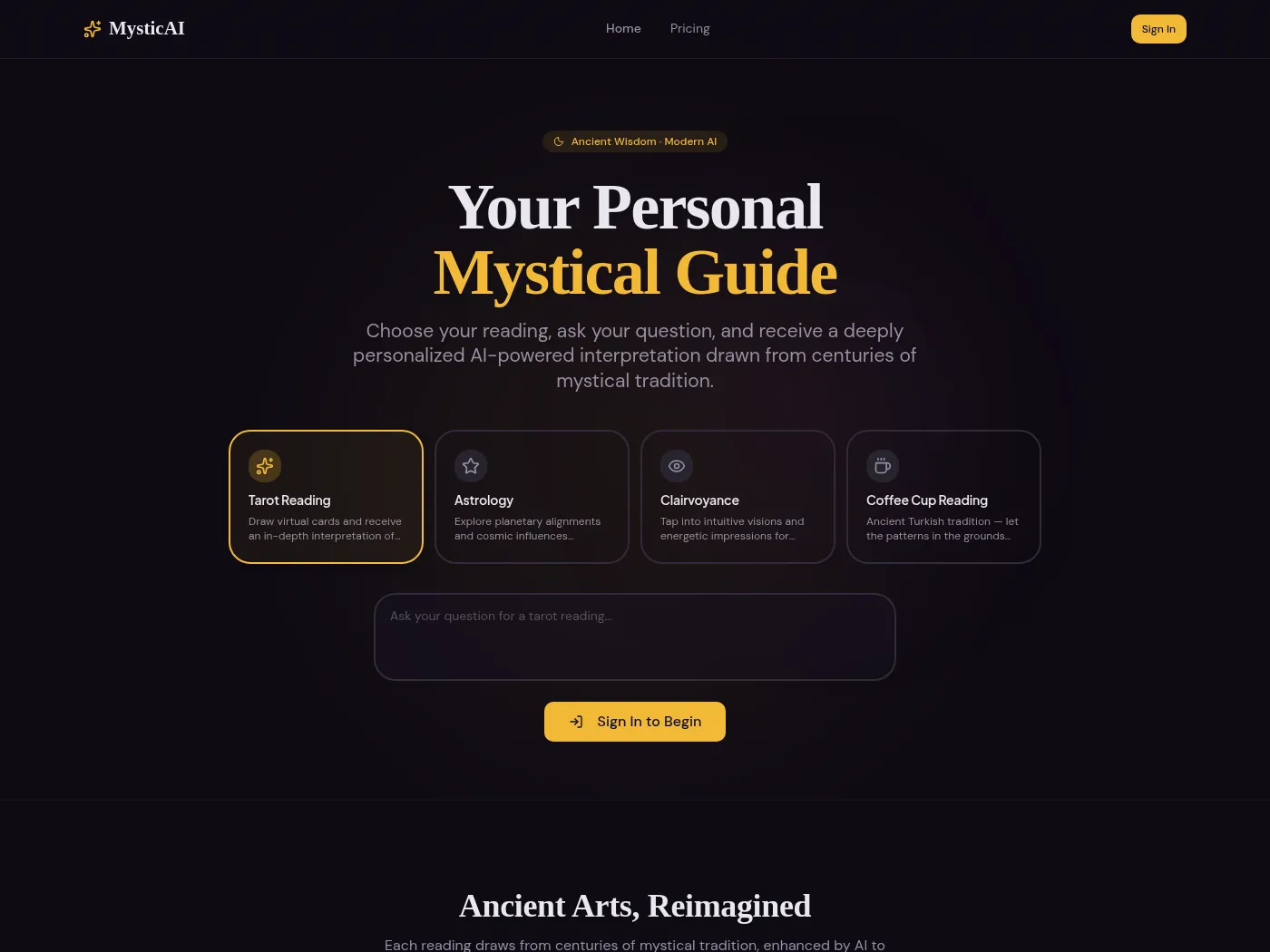 MysticAI Readings