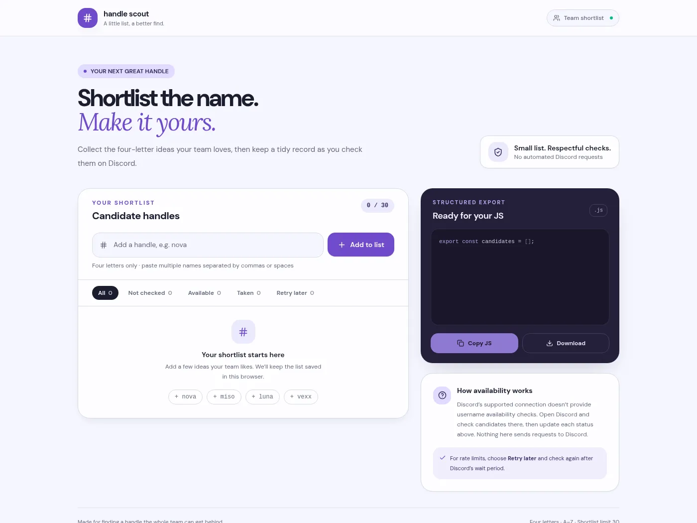 Discord Handle Finder