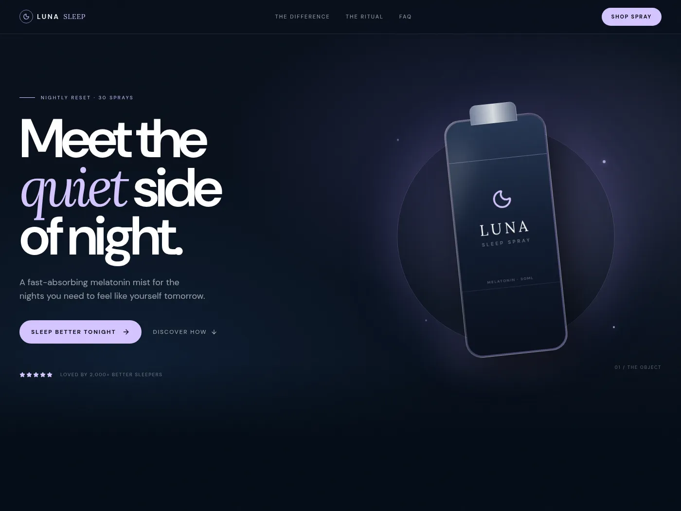 LunaSleep Premium Landing