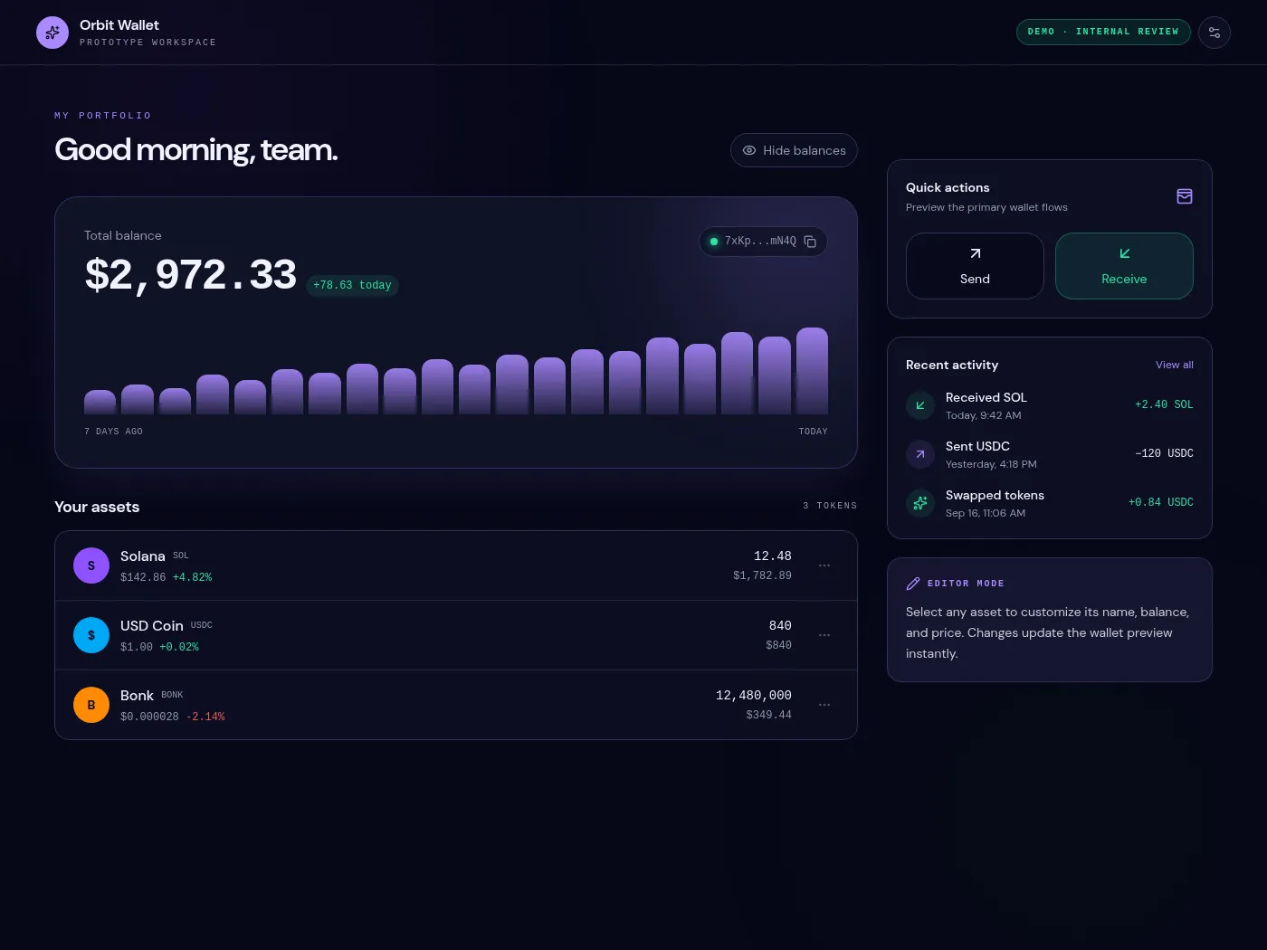 Phantom Wallet Mockup