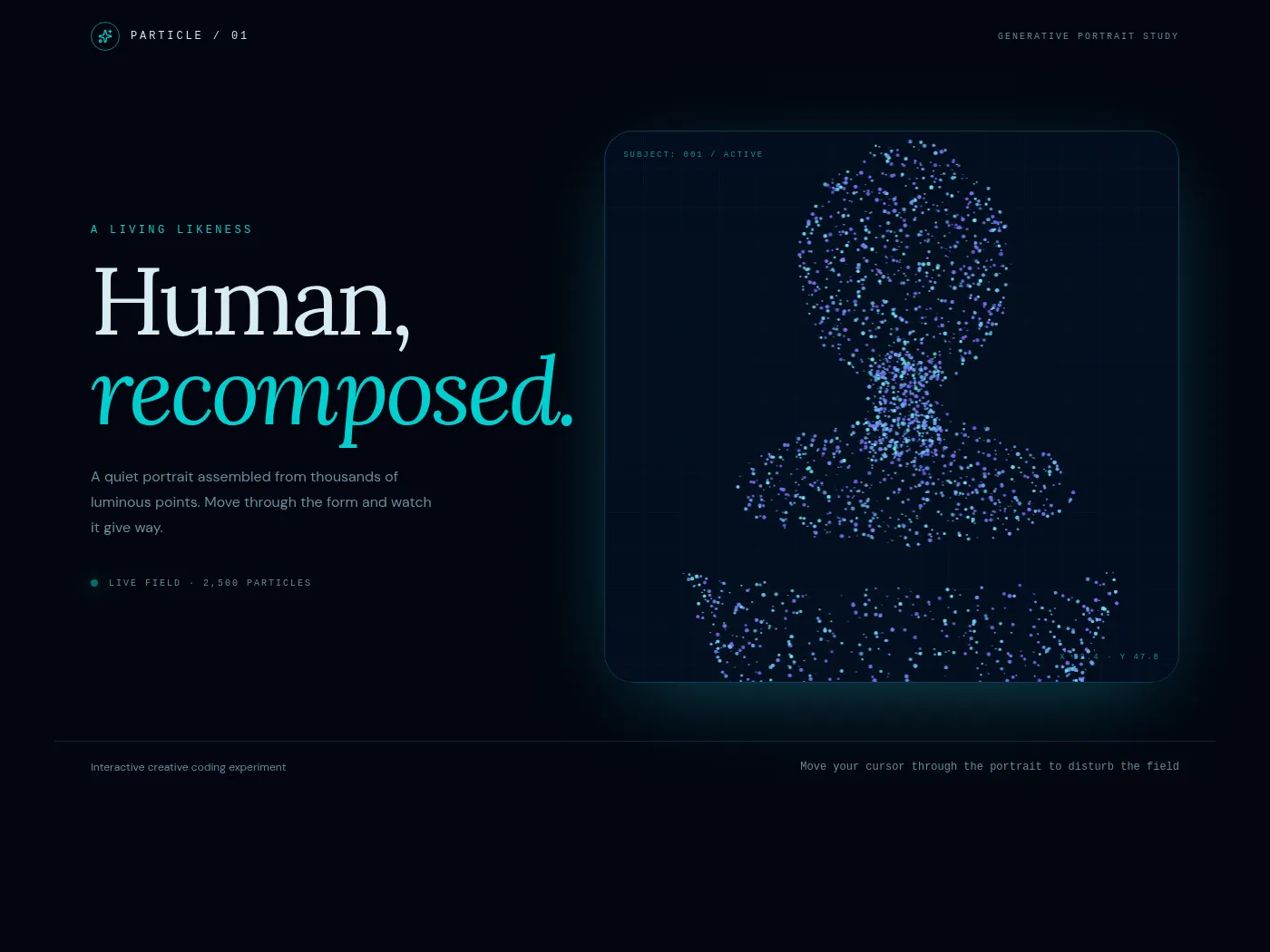 Particle Human Bust