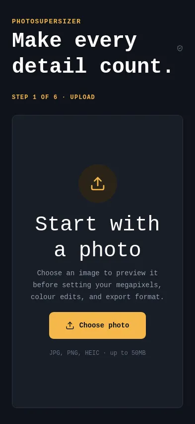 PhotoSuperSizer App (Remix)