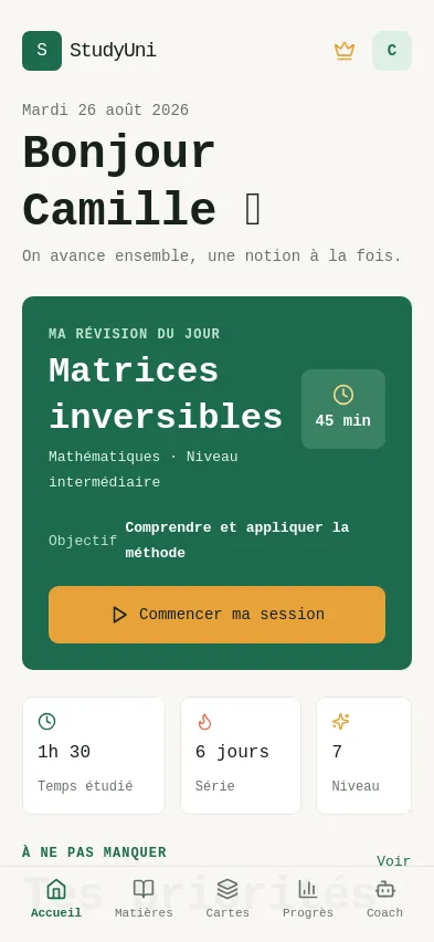 StudyUni Smart Revision App