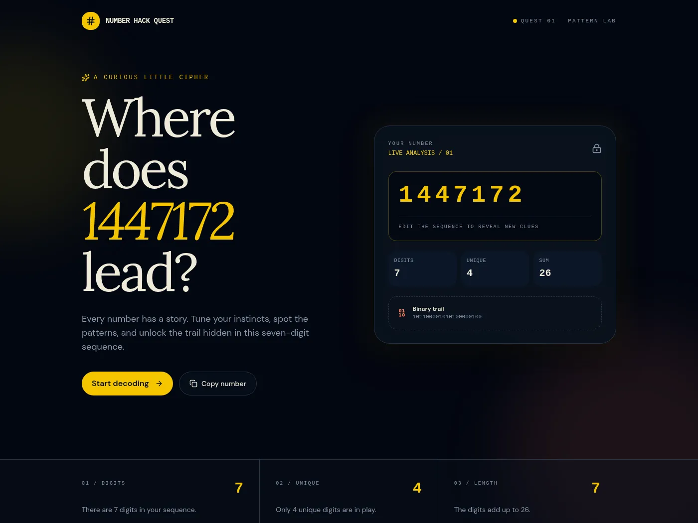 Number Hack Quest