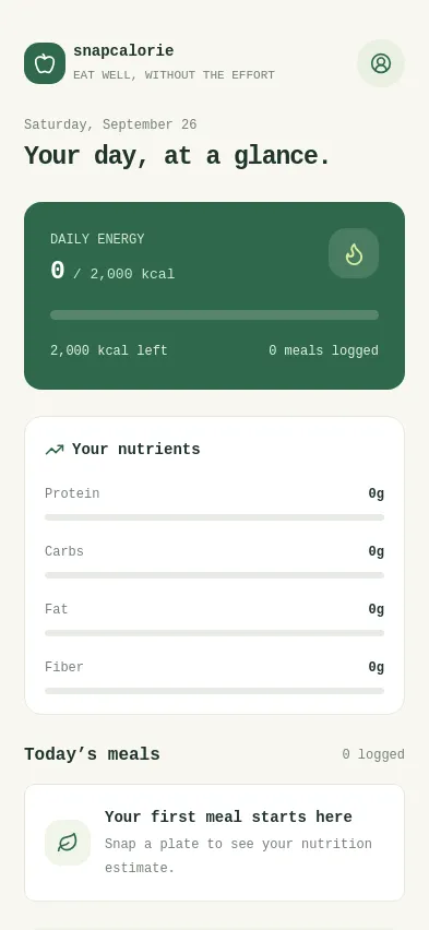 SnapCalorie AI Tracker