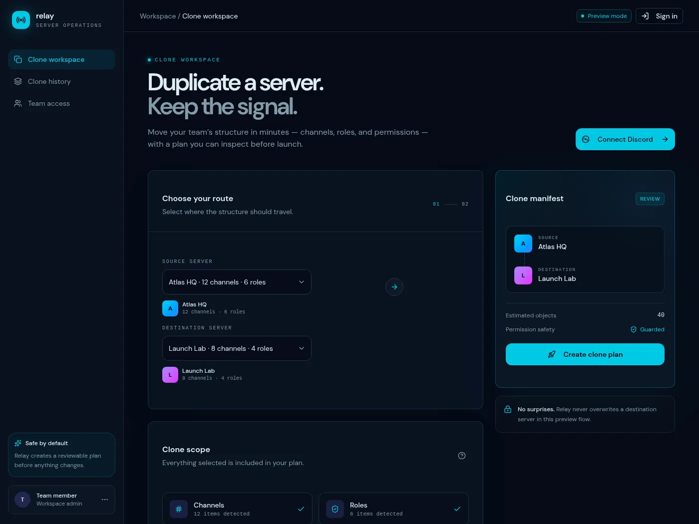 Discord Server Cloner